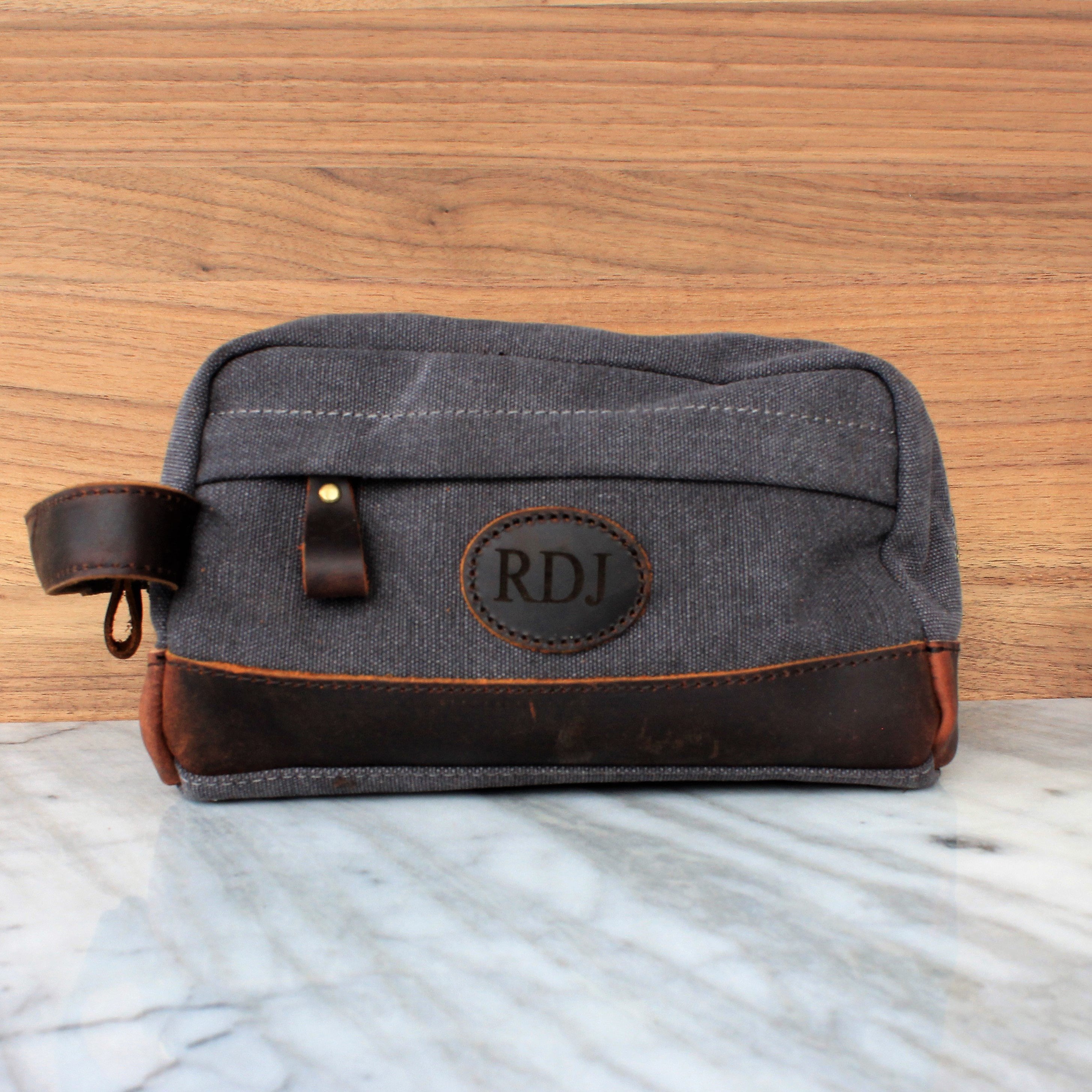 Groomsmen Gifts Monogrammed Toiletry Bag Personalized Dopp Kit Handmad ...