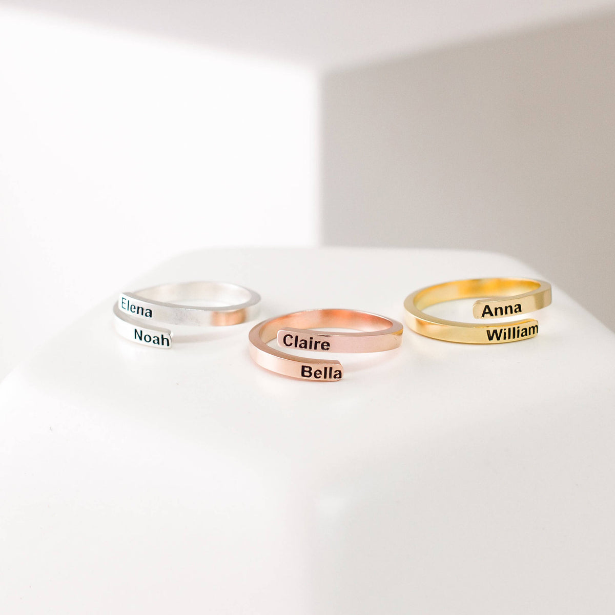 Bridesmaid Gifts Custom Name Ring Engraved Words Ring Personalized Wed ...