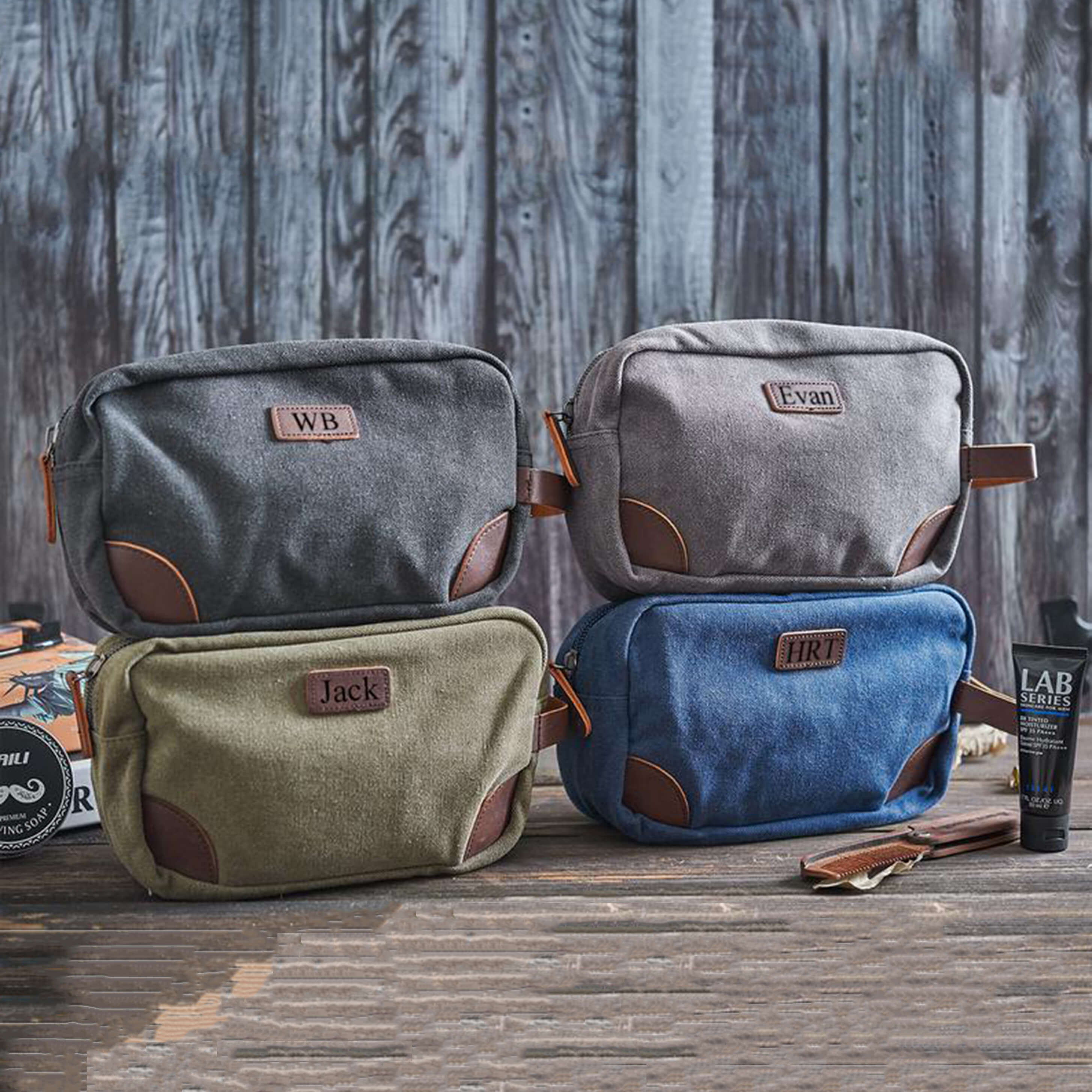 Groomsmen Gifts Personalized Dopp Kit Custom Toiletry Bag Engraved Can ...