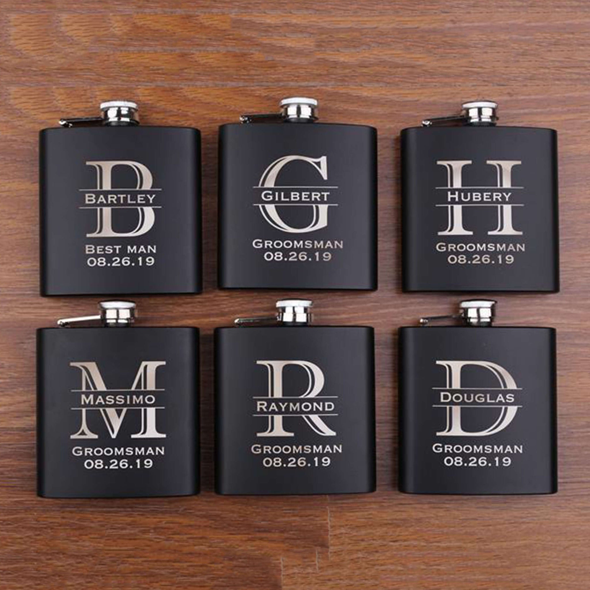 custom engraved flask set