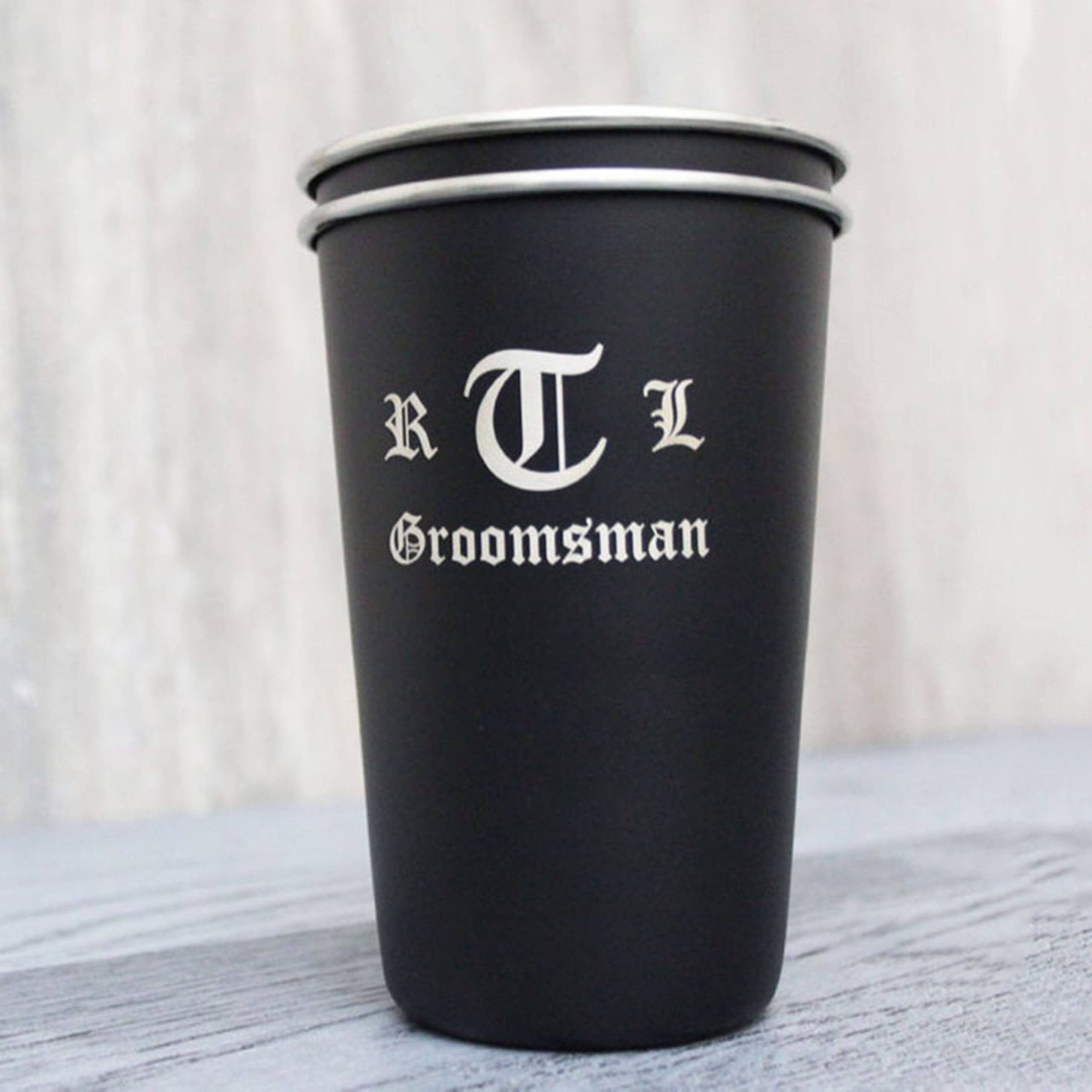 Groomsmen Gifts Personalized Stainless Steel Cups Engraved Pint Cups S ...